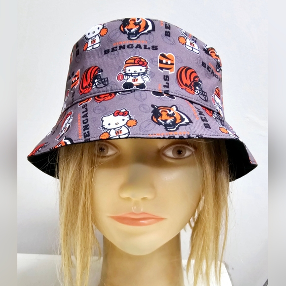 Accessories | Hello Kitty Cincinnati Bengals Bucket Cap Hat | Poshmark